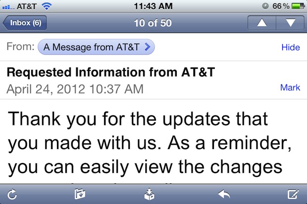 Change The Mail Font Size On IPhone